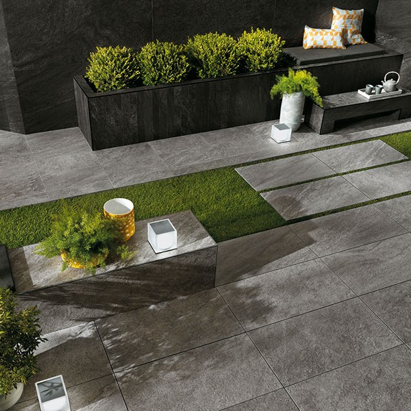 Coke Dark Porcelain Pavers - HDG Building Materials